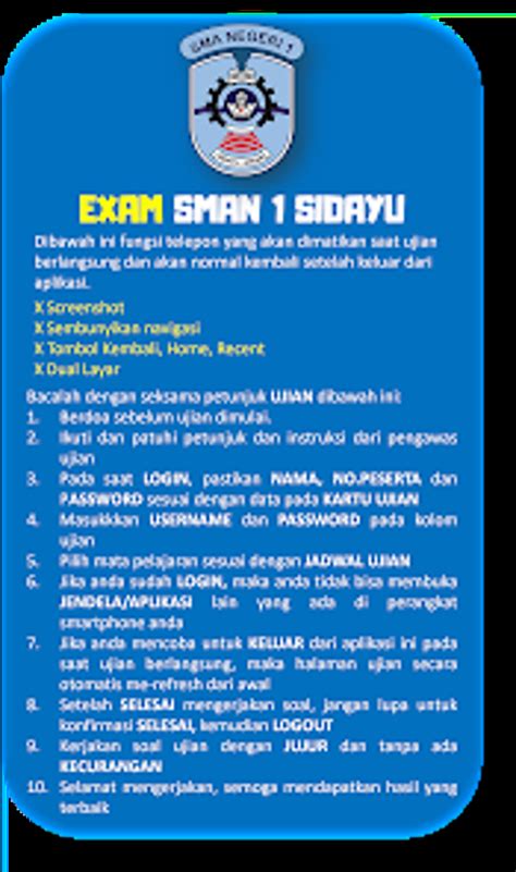 Exam Sman 1 Sidayu For Android Download