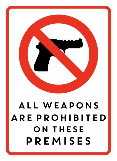 No Firearms Sign 36652602 Vector Art At Vecteezy