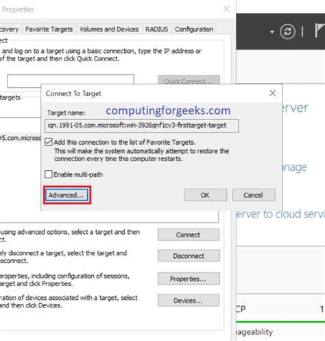 Configure ISCSI Initiator On Windows Server ComputingForGeeks