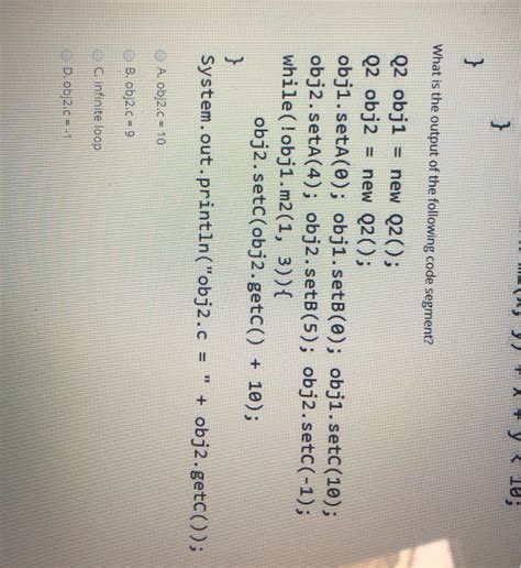solved given the following class class q2 { private int a