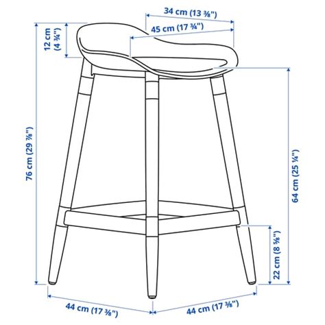 GrÖnsta Bar Stool Counter Height Whiteinoutdoor 64 Cm Ikea Ikea