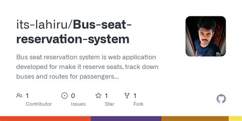 Github Its Lahirubus Seat Reservation System Bus Seat Reservation