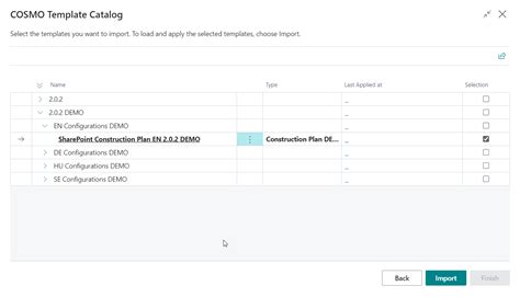 Configuration Import Export Cosmo Document Management System