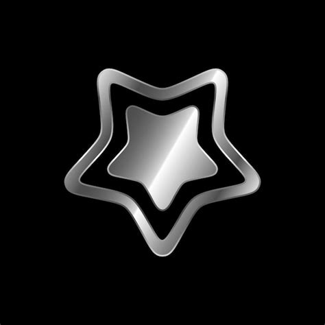 Premium Vector Silver Star Decorative Icon Vector Template
