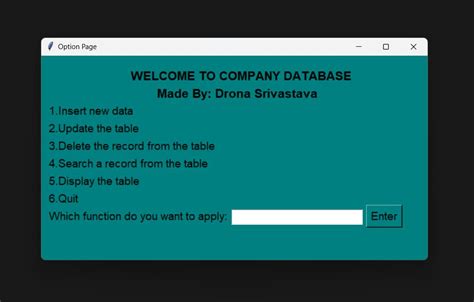 Drona Srivastava On Linkedin Python Sql Tkinter Dataorganization