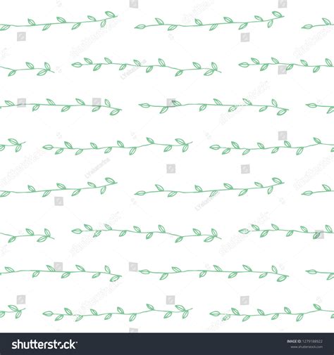 Botanical Seamless Pattern Nand Drawn Tree Stock Vector Royalty Free