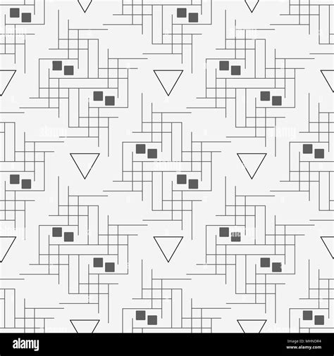 Line And Triangle Vector Seamless Pattern Modern Stylish Texture