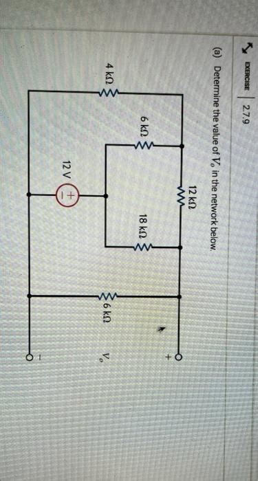 Solved Exercise A Determine The Value Of V In The Chegg Com