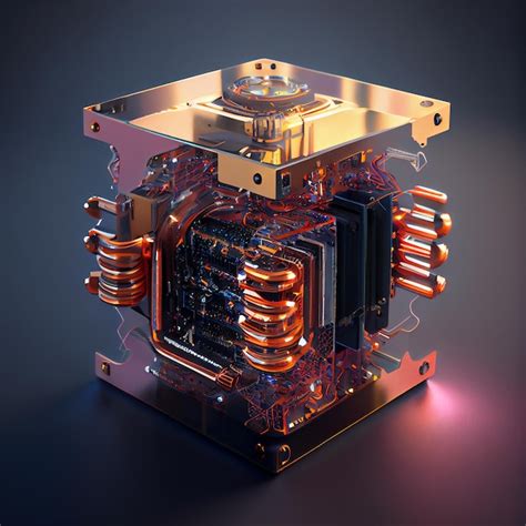 Premium Photo 3d Illustration Of Quantum Computer