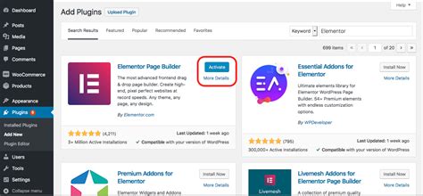 Install Activate Elementor Plugin TokoPressID