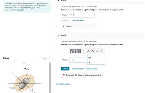 Solved Two Disks A And B Each Have A Mass Of Kg And The Chegg