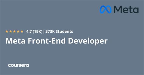 Meta Front End Developer Professional Certificate Coursera