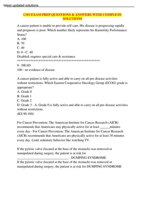 Cso Exam Prep Questions And Answers With Complete Solutions Cso Stuvia Us