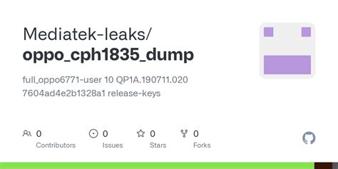 GitHub Mediatek Leaks Oppo Cph Dump Full Oppo User QP A
