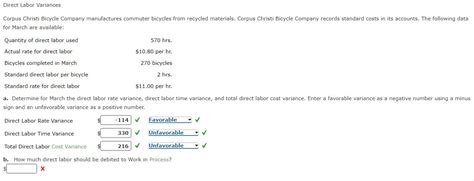 Solved Direct Labor Variancesfor March Are Chegg Com