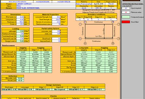 two way slab design calculation excel design talk