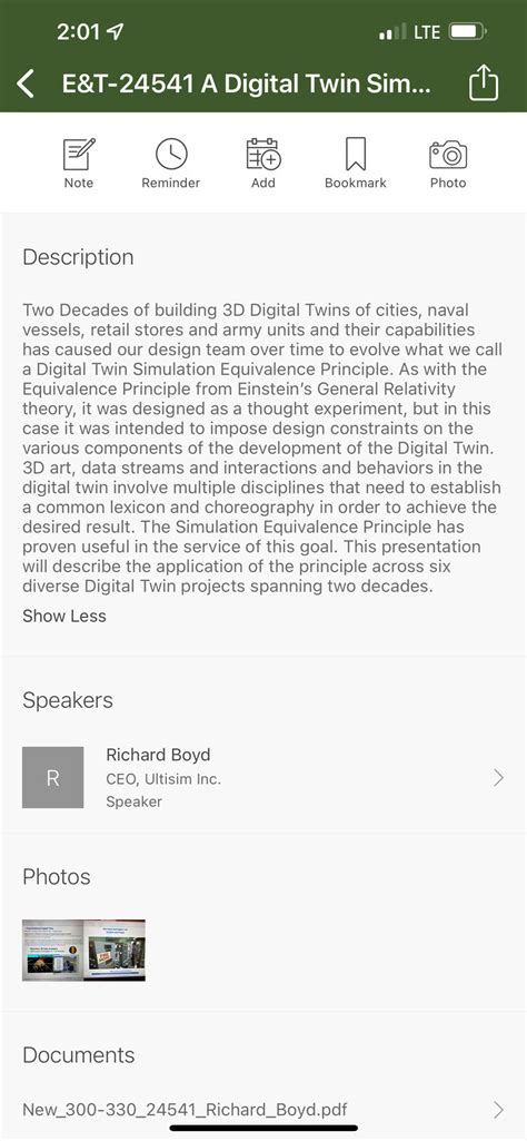 Presenting Our “digital Twin Simulation Equivalence” Paper Today At The