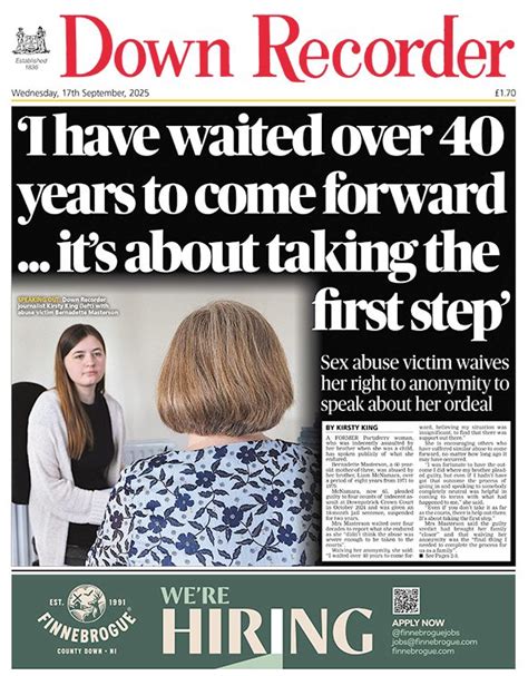 Down Recorder This Weeks Down Recorder Front Page Sex Facebook