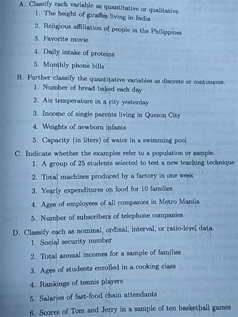 A Classify Each Variable As Quantitative Or Studyx