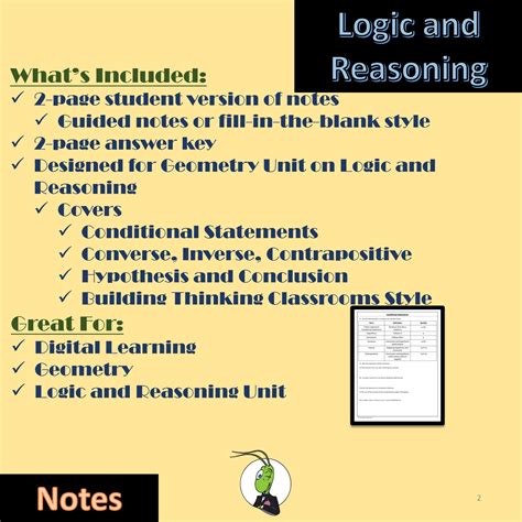 Conditional Statements Geometry Guided Notes For Logic And Reasoning Unit Made By Teachers