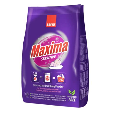 Sano Maxima Detergent Pudra Sensitive 1 25kg 12 Bax Lucidiusmarket