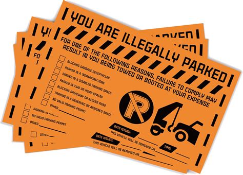 Chivertion 100 Pack Parking Violation Stickers Tow Warning