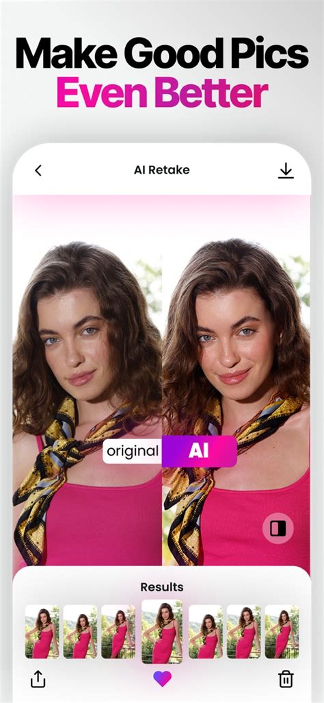 تحميل تطبيق تعديل الصور Retake AI Face Photo Editor للايفون و للايباد ميجا أب