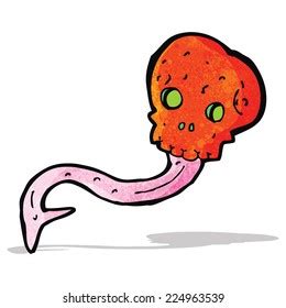 Cartoon Skull Sticking Out Tongue Stock Vector Royalty Free 224963539