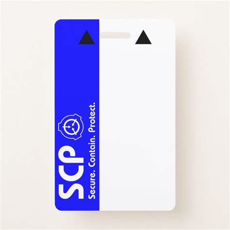 Scp Omni Id Card Secure Contain Protect Cosplay Badge Scp Badge Cards