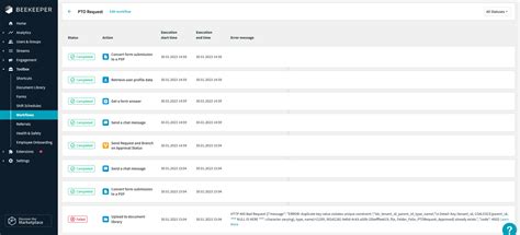Workflows: Troubleshooting – Beekeeper Help Center