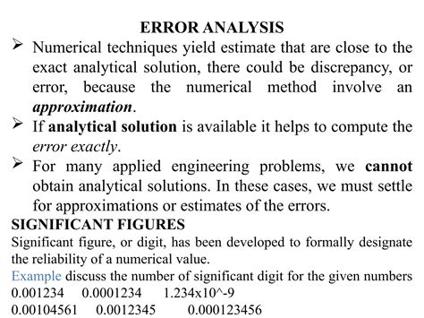 Chapter 1 Mathematical Modelling And Error Analysispptx Physics