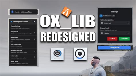 Ox Lib Re Designed Works With Qbcore Esx Qbox Youtube