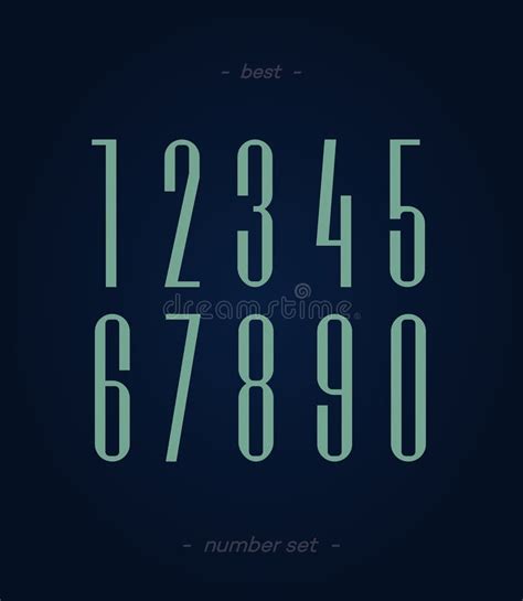 Vector Numbers Set Stock Vector Illustration Of Abstract 282046271