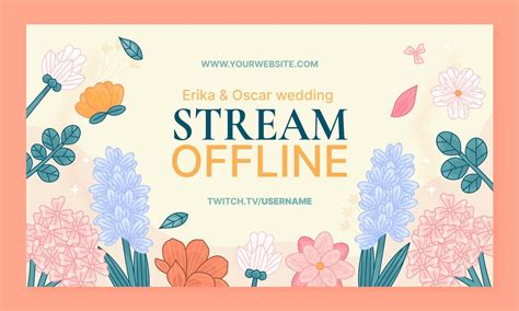 결혼 축하를 위한 Twitch 배경 무료 벡터