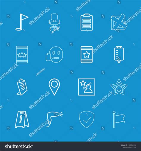 Mark Icon Collection 16 Mark Outline Vector De Stock Libre De Regalías 1186862638 Shutterstock