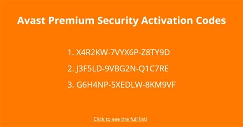 25 Avast Premium Security Activation Codes Followchain