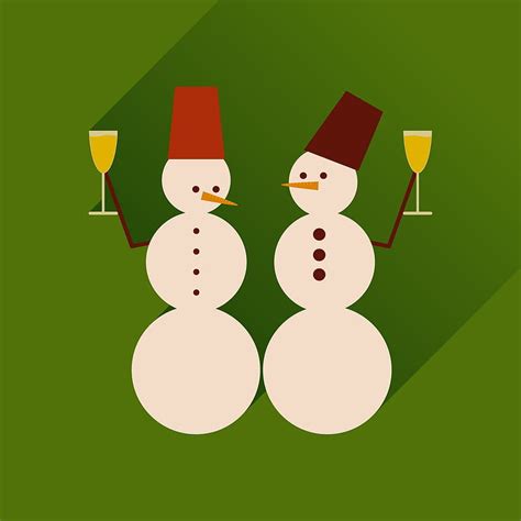 Ícone De Web Plana Com Vetor De Bonecos De Neve Longa Sombra Eps Ai