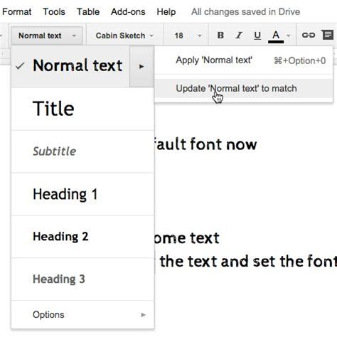 Google Docs Change Your Default Font