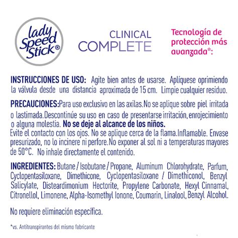 Desodorante Spray Lady Speed Stick Clinical Complete 150ml