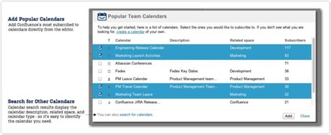 Team Calendars 24 Create Calendars From The Confluence Editor