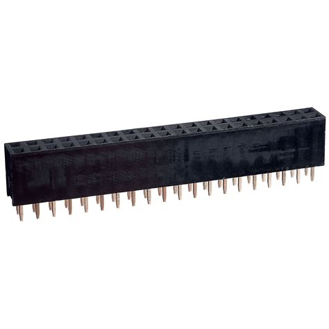 Truconnect 2x20 Way Double Row Pcb Socket 2 54mm Pitch Rapid Electronics