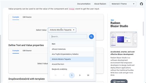 Dropdown Data Grid TAB Order Is Lost On Selection By Mouse Radzen Blazor Components Radzen