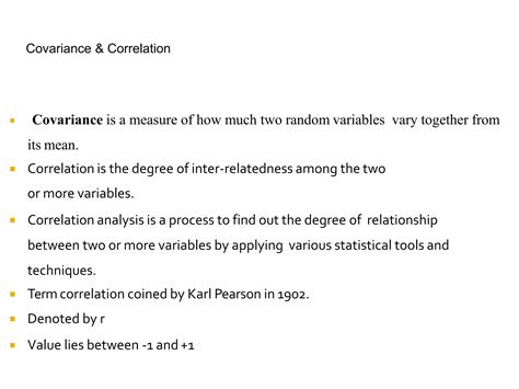 Topic 5 Covariance And Correlation Pptx