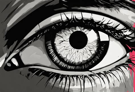 Lexica Black And White Eye Pop Art Style