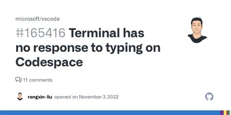 Terminal Has No Response To Typing On Codespace Issue Microsoft Vscode GitHub