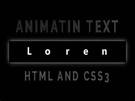 Animation Text Css And Html
