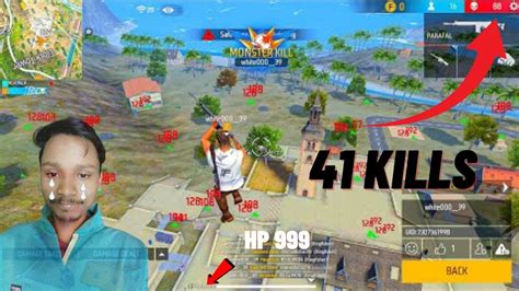 Free Fire Hacker Gameplay Unlimited Hp Aadhish Gaming Freefire