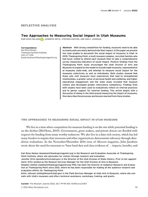 Article 10 Two Approaches To Measuring Social Impact Download Free Pdf Survey Methodology