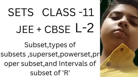 Sets Class 11 Jee Cbse Session 2 Youtube