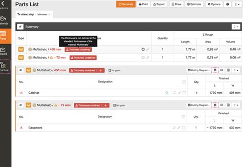 Opencutlist Standard Thickness Extensions Sketchup Community